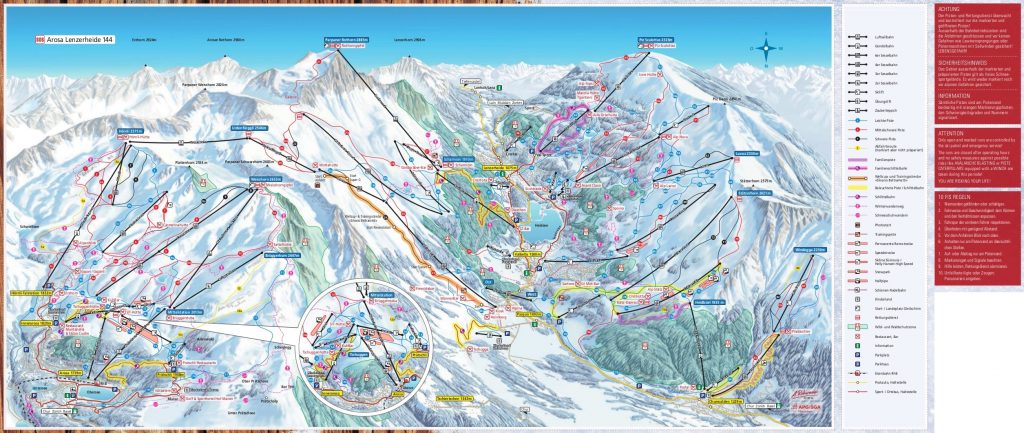 Arosa Lenzerheide Piste Map 2019 - Ski Europe - winter ski vacation ...